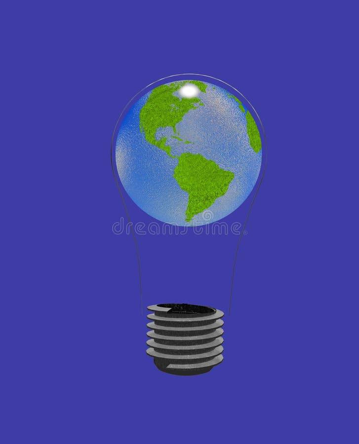 Earth Bulb stock illustration. Illustration of earth - 158662587
