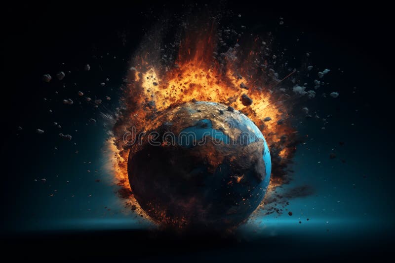 Earth in Burns As Global Catastrophe, Hell. War on Earth As Climate ...