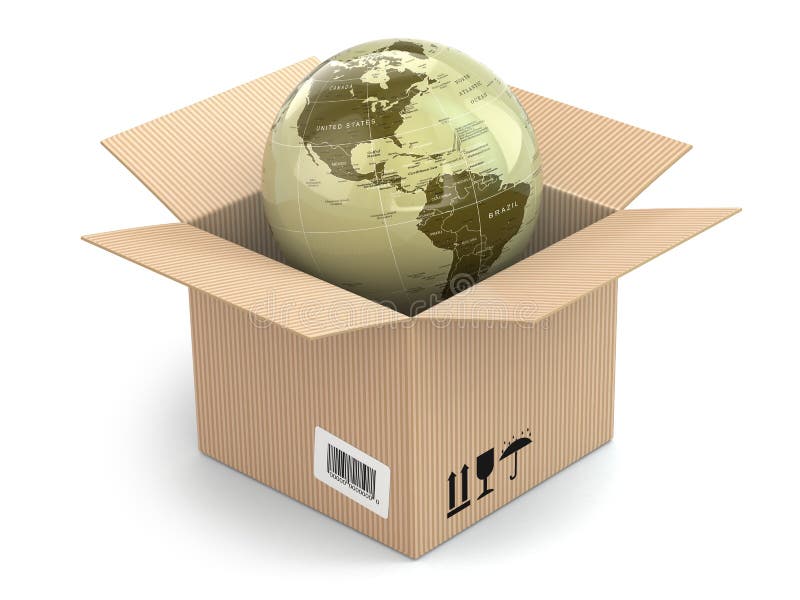 Packaged world stock illustration. Illustration of packing - 3044810