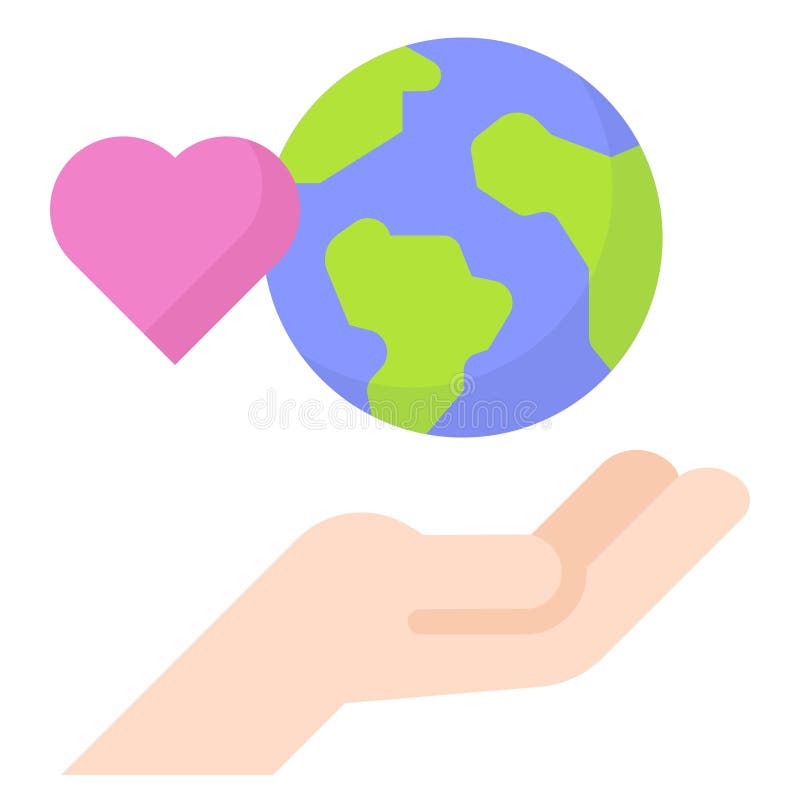 Earth Care Icon, Earth Day Related Vector Stock Vector - Illustration ...