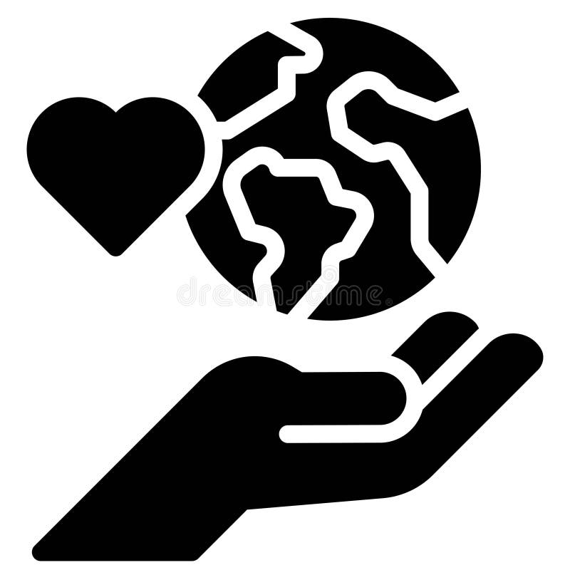 Earth Care Icon, Earth Day Related Vector Stock Vector - Illustration ...