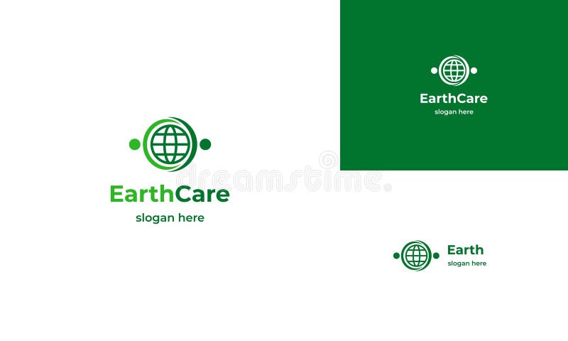 Earth Care Logo Design Modern Concept Vector Stock Illustration ...