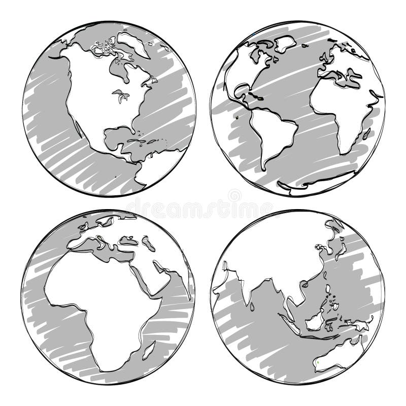 Scared Cartoon Earth stock vector. Illustration of panicking - 47066109