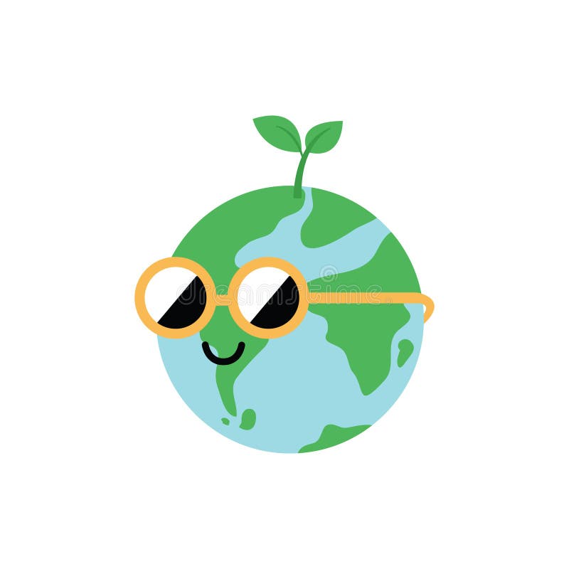 Earth Cartoon, Logo of the World, Logo Save the Earth Concept. Stock ...