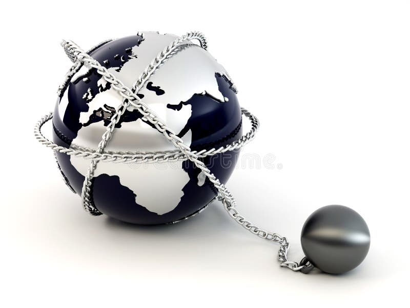 World in Chains stock illustration. Illustration of gold - 104630