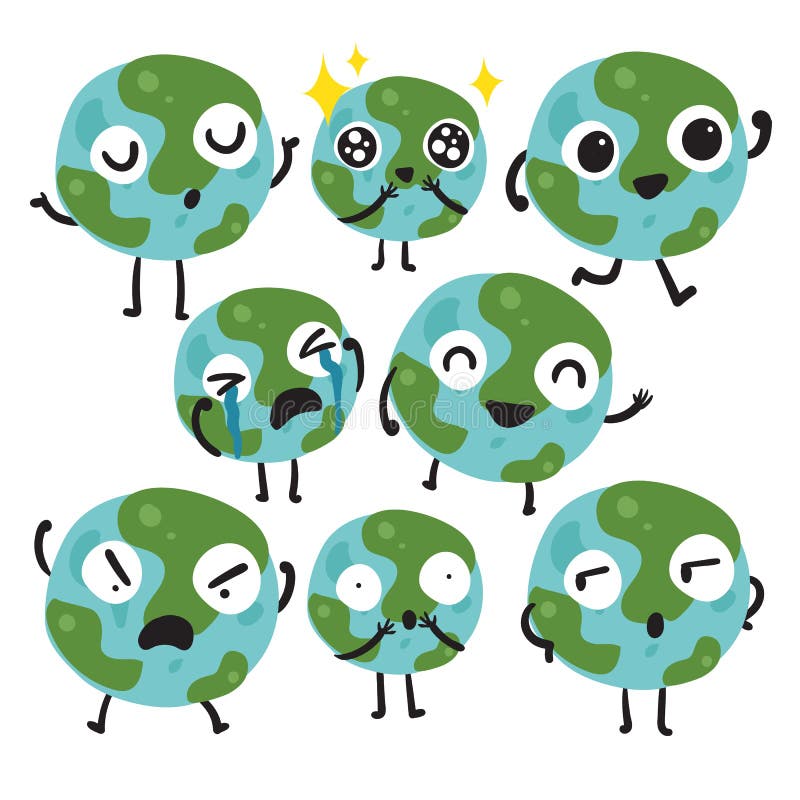 Earth Character Vector Design Stock Illustration - Illustration of ...