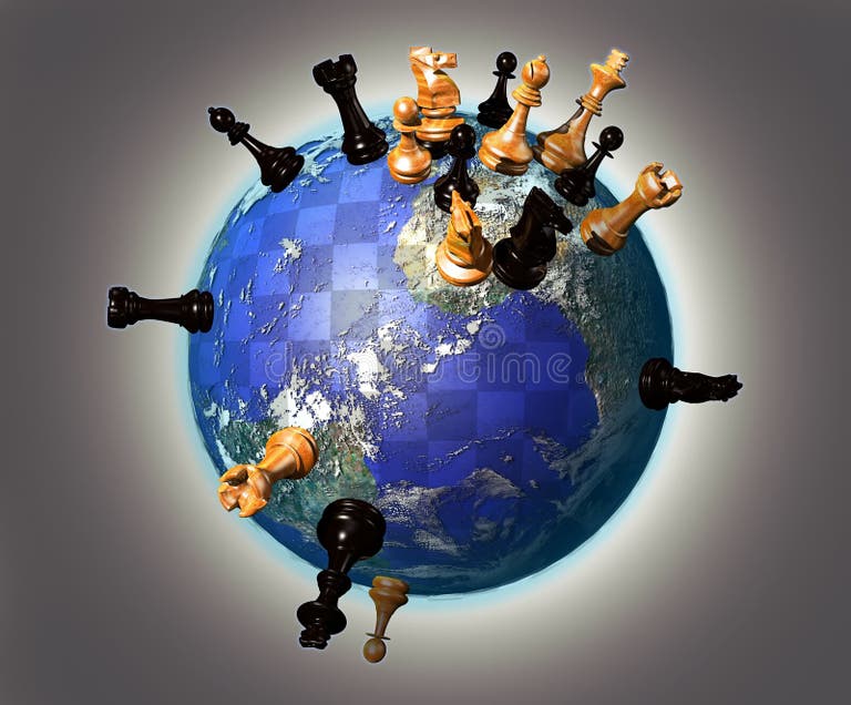 Earth chess game stock illustration. Illustration of king - 28712725