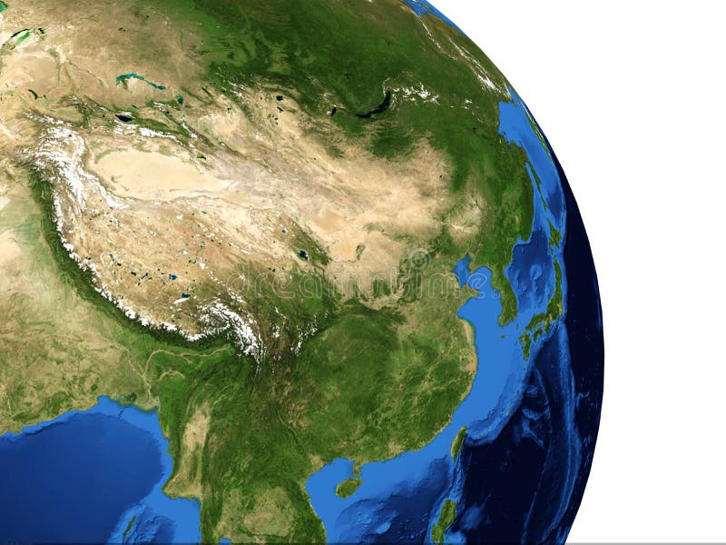 East Asia - High Resolution Map Stock Illustration - Illustration of ...