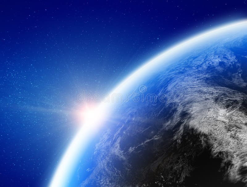 Earth climate from space stock illustration. Illustration of continent ...