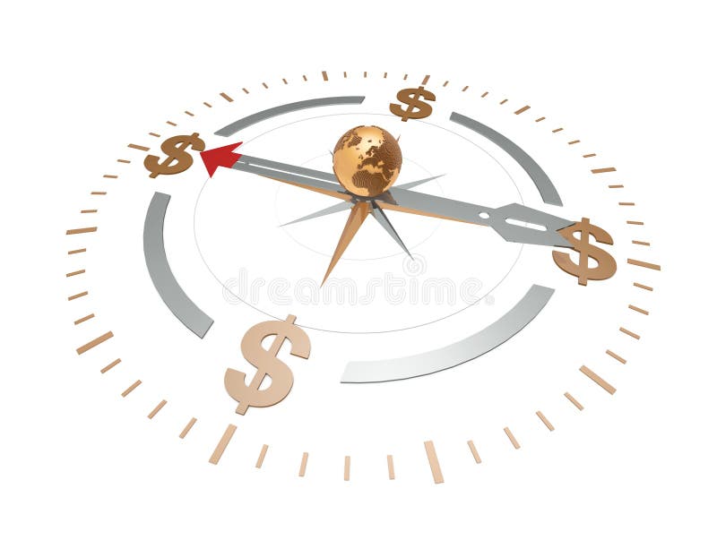 Earth and Key Dollar Currency Symbol, Global Economic Development and ...