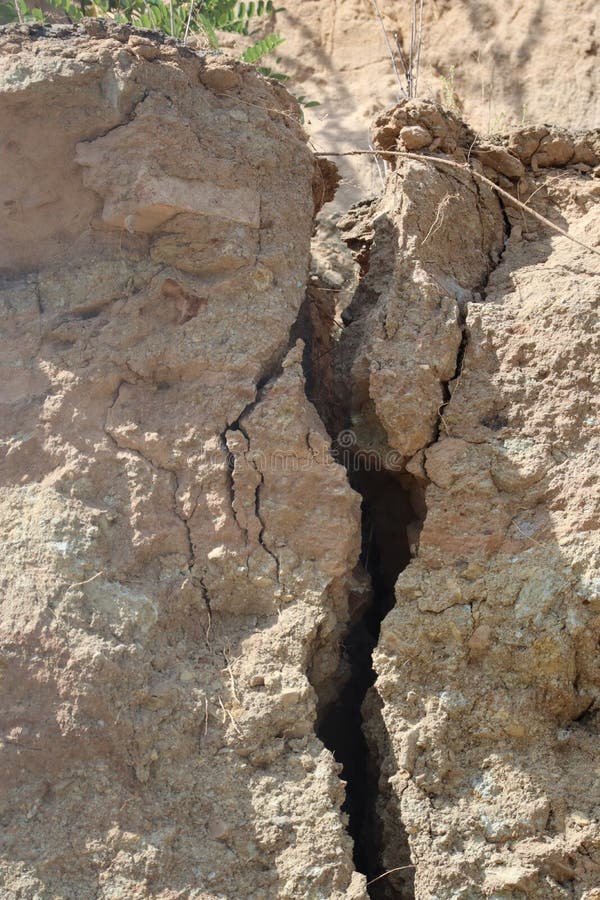 Earth Crack between Two Opposite Layers of Earth Stock Image - Image of ...