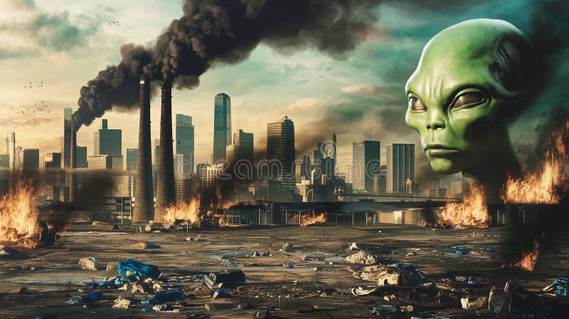 Earth damage concept stock illustration. Illustration of geography ...