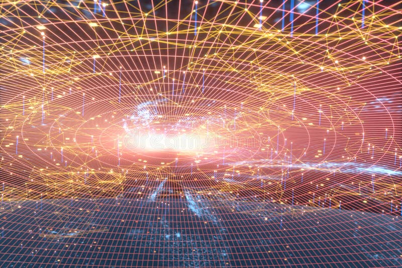 Earth and Data,planets and Galaxies,3d Rendering Stock Illustration ...