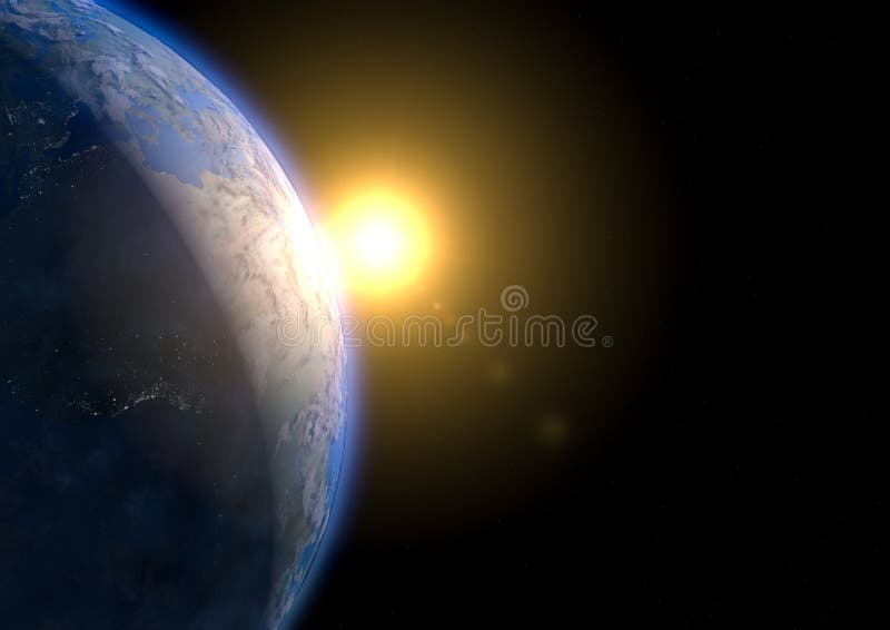 Earth Dawn stock illustration. Illustration of globe - 26825272