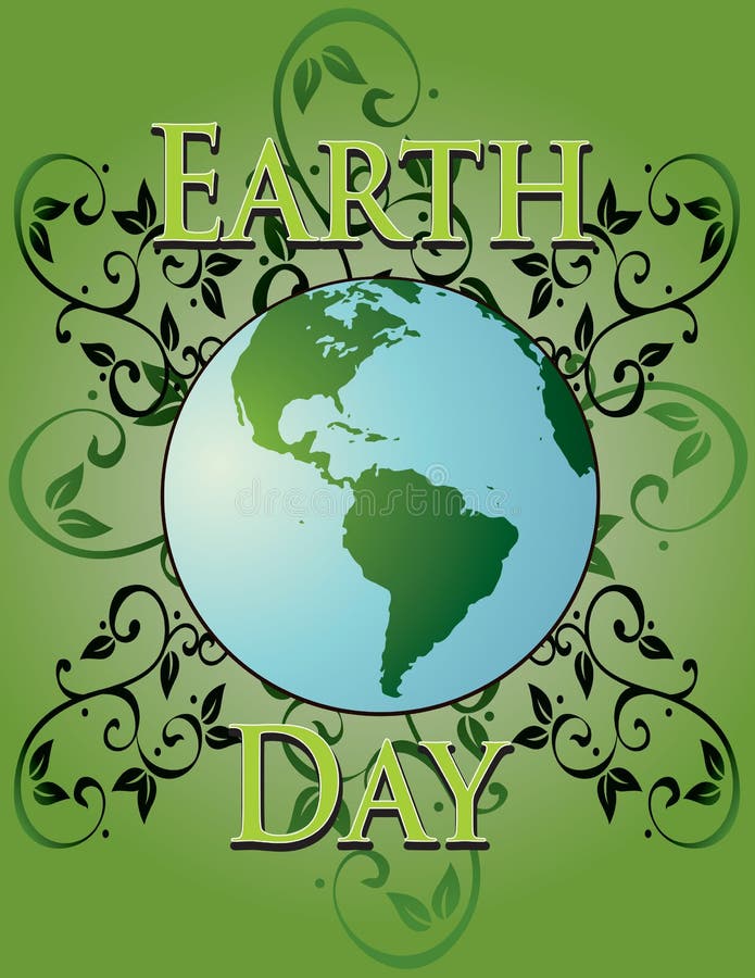 Earth Day Logo Type stock illustration. Illustration of artwork - 13594132