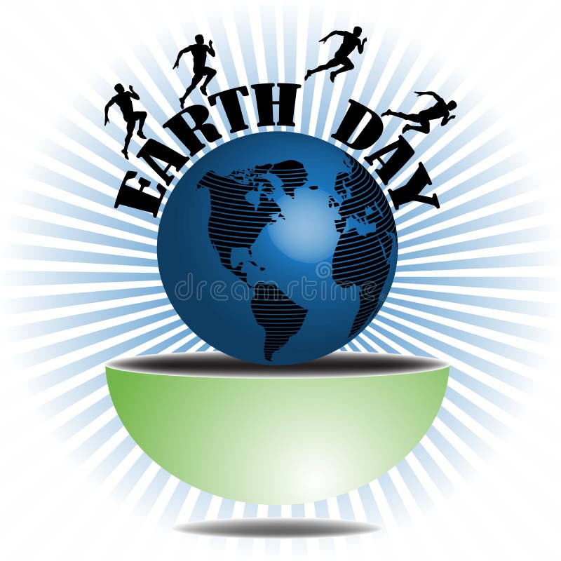 Earth Day Logo Type stock illustration. Illustration of artwork - 13594132