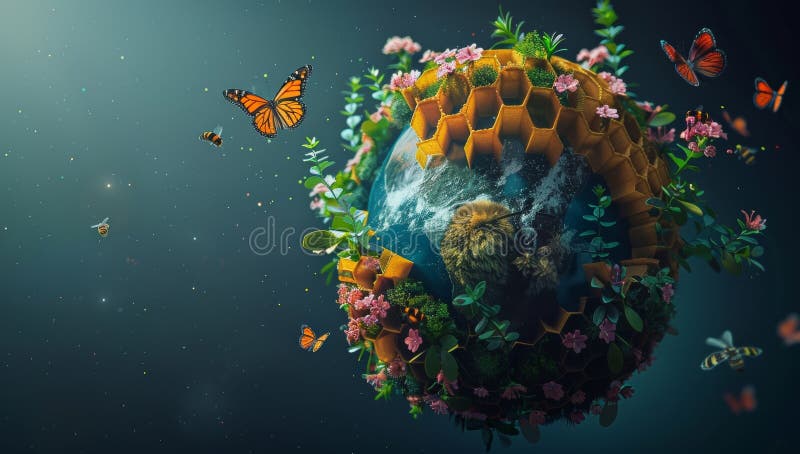 The Earth Day Background Design Template is Designed in the Form of ...