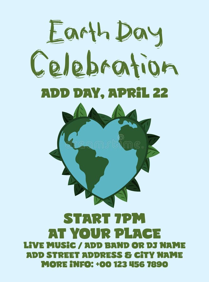 Earth Day Celebration Poster Flyer Social Media Post Design Stock ... Earth Day Celebration Poster Flyer Social Media Post Design Stock ...