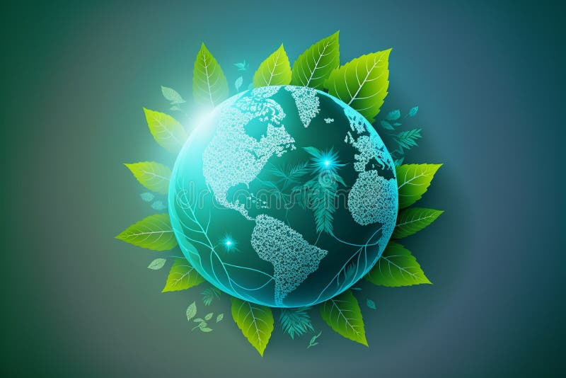 Earth Day Concept. Ecological Design. Illustration of Planet Earth ...