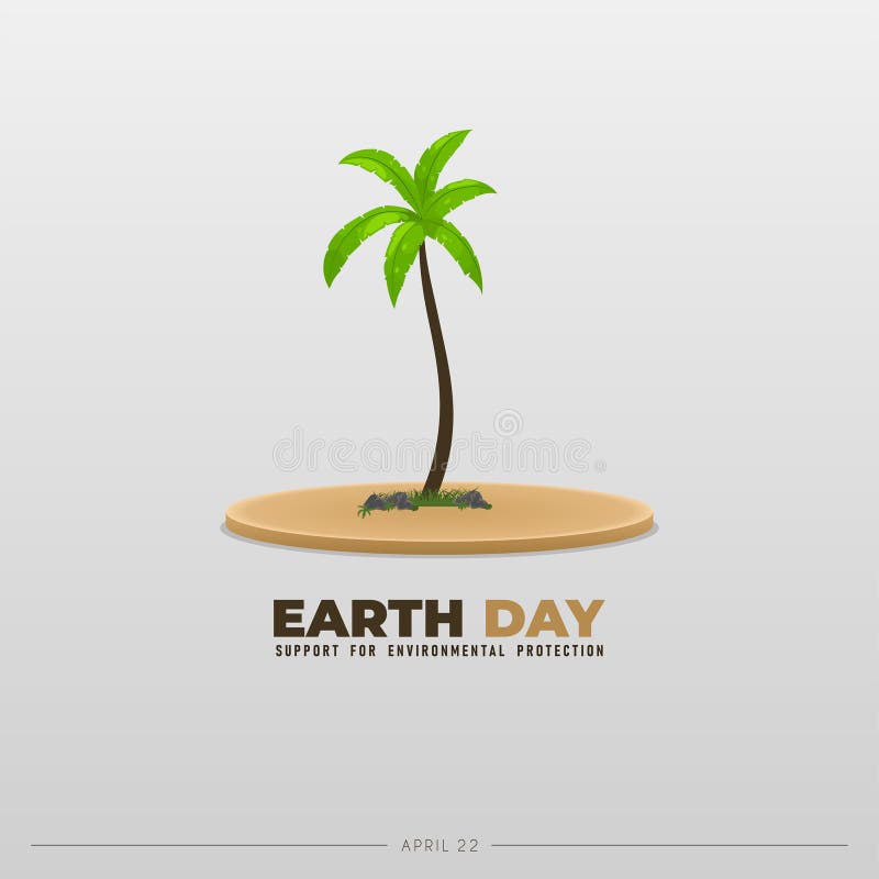 Earth Day Concept. Earth and Tree Shape Eco-friendly Design Stock ...