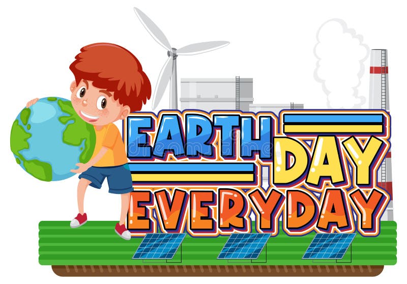 Earth Day Every Day Banner Design Stock Vector - Illustration of frame ...