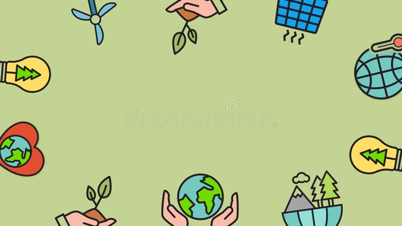 Earth Day Frame Background stock illustration. Illustration of world ...