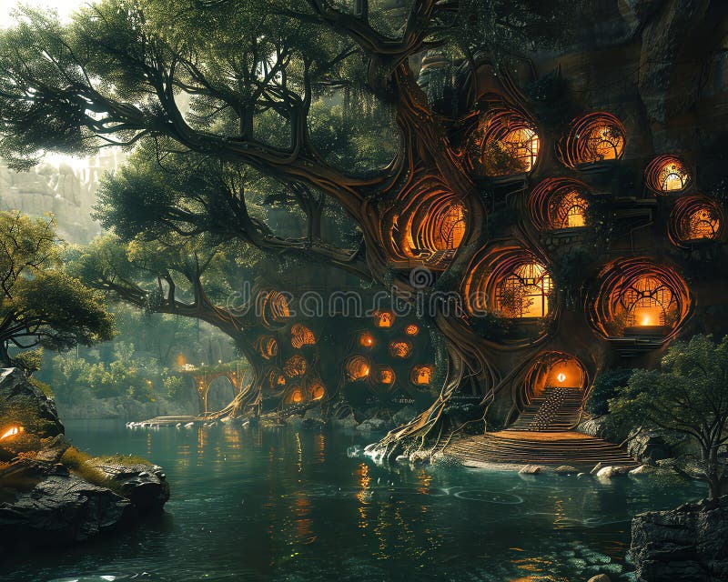 Earth Day in a Giant Tree World Where Cities are Built in Branches and ...