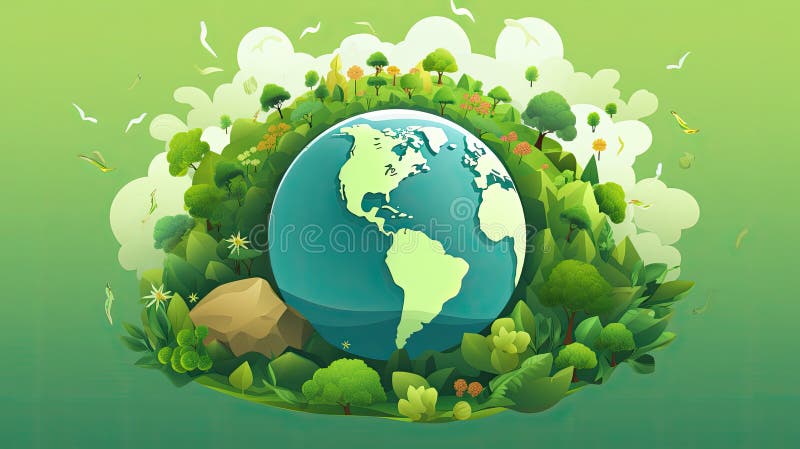 Earth Day. Green World. Ecology , Environmental Protection Concept ...
