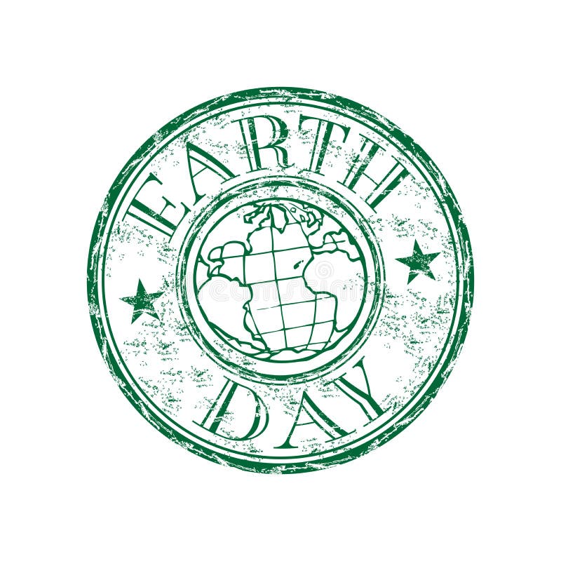 Earth Day Grunge Rubber Stamp Stock Vector - Illustration of green ...