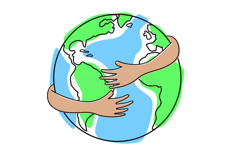 Earth Day. Hands Hug Planet Earth. Earth Saving Concept Stock ...