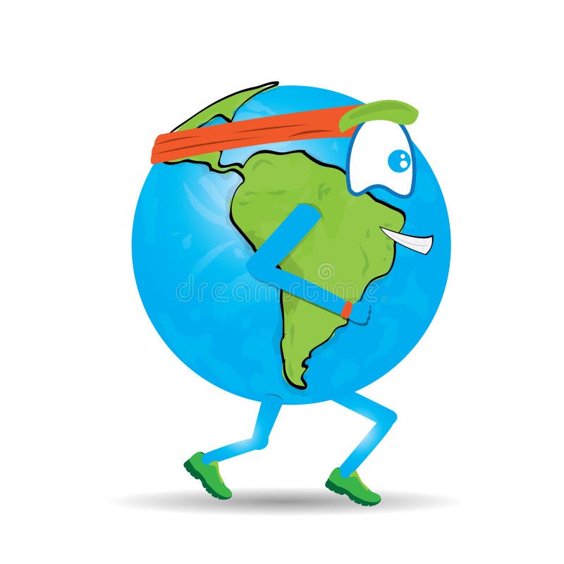 Earth Running stock vector. Illustration of world, planet - 11000651