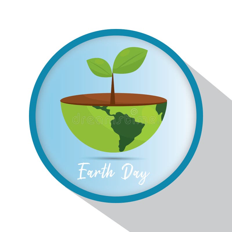 Earth day label stock vector. Illustration of green - 176848012