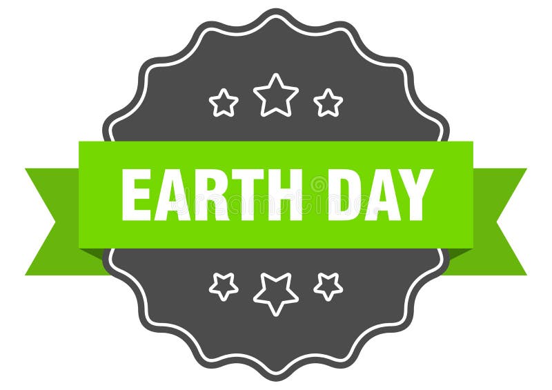 Earth day label stock vector. Illustration of white - 194922959
