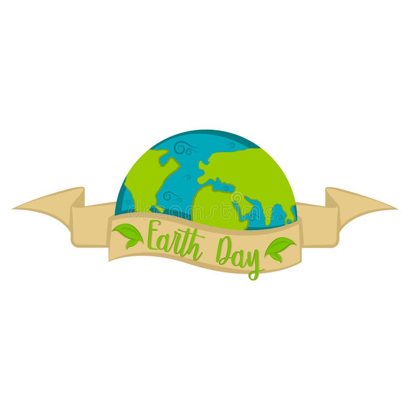 Earth day label stock vector. Illustration of earth - 136744122