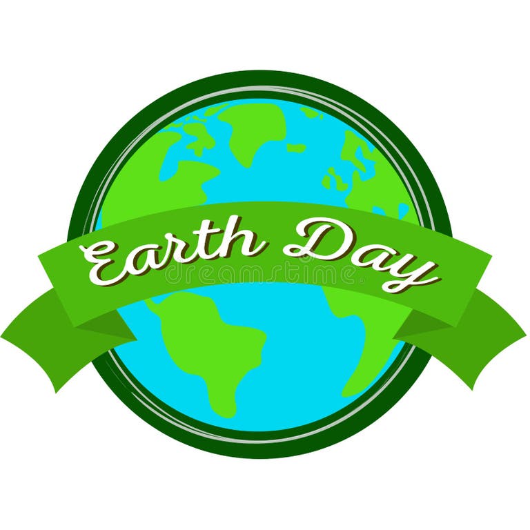 Earth Day Label with a Planet Stock Vector - Illustration of banner ...