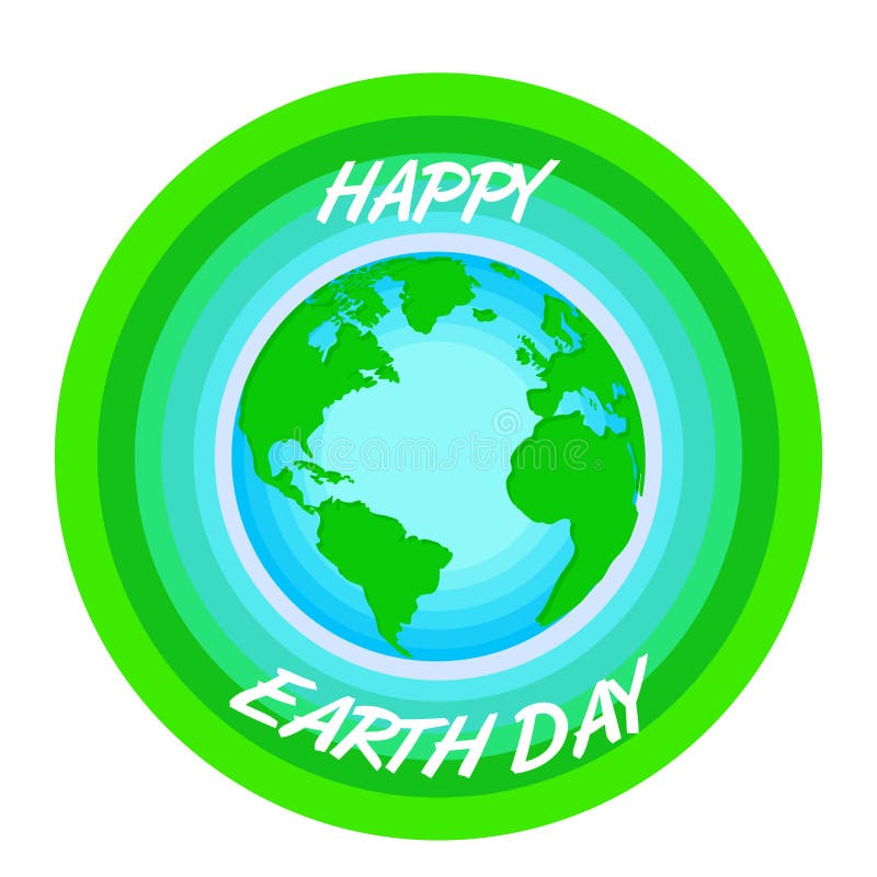 Earth Day Label with a Planet Stock Vector - Illustration of element ...