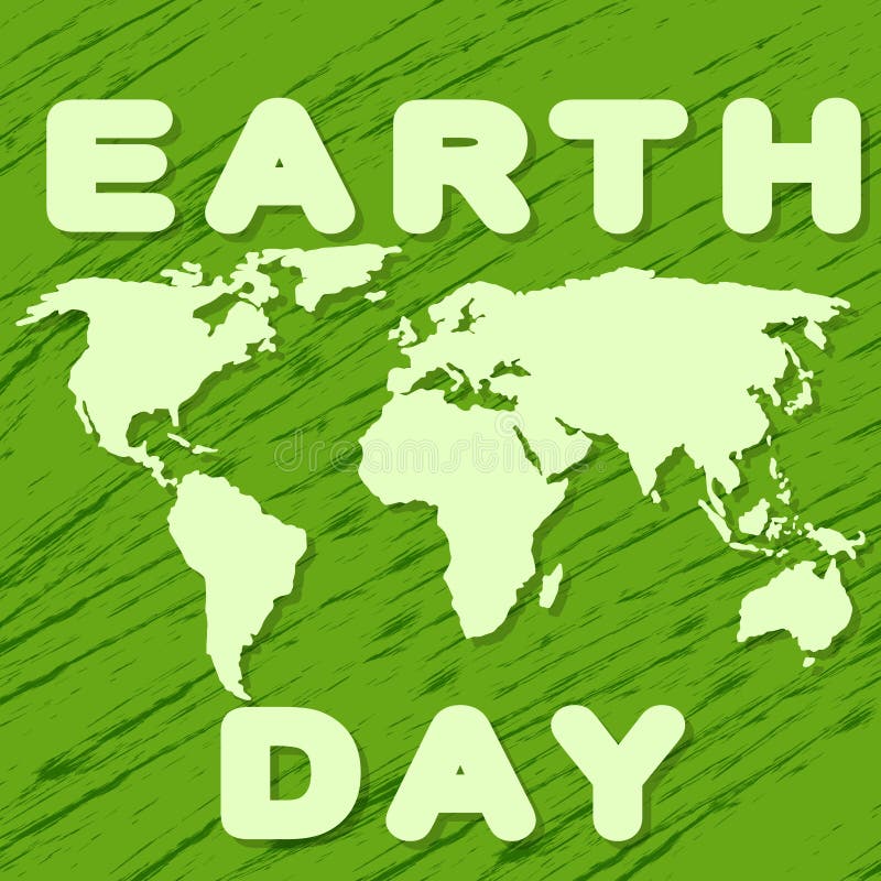 Earth Day card stock vector. Illustration of graphic - 112639345