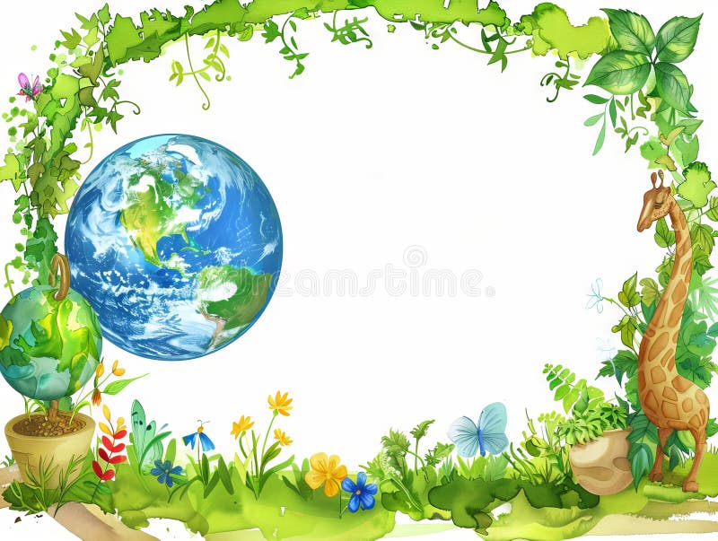 Earth Day graphics stock illustration. Illustration of wildlife - 310689203