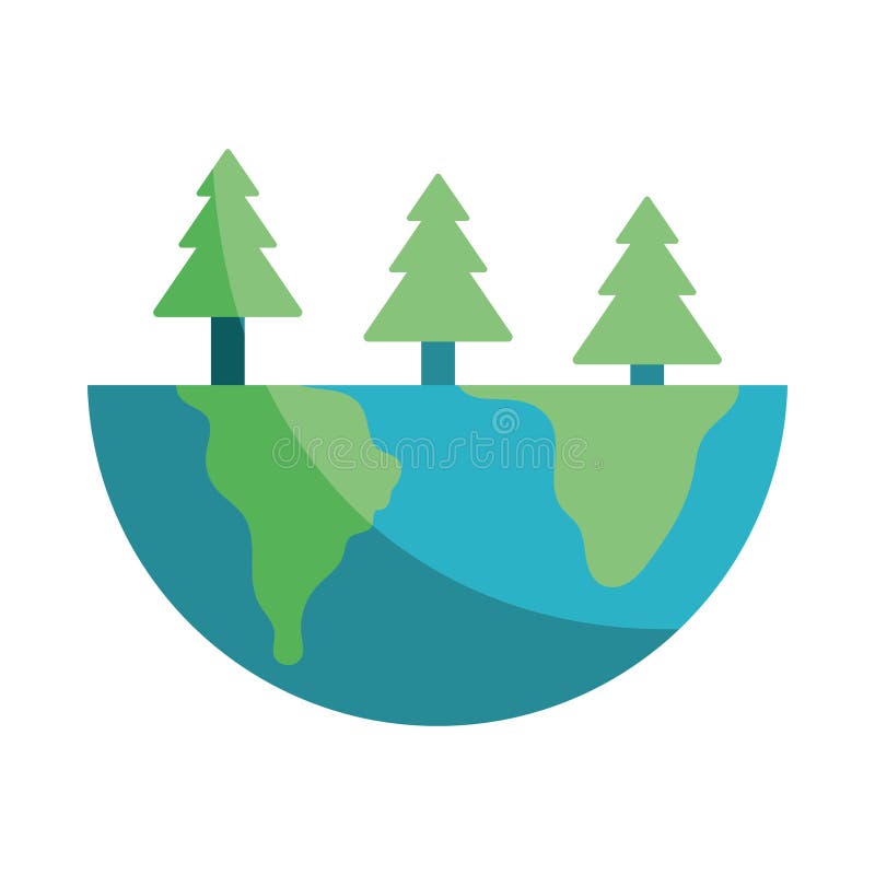 Earth Day with Pine Trees stock vector. Illustration of flora - 388874650