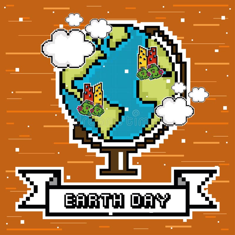 Earth day pixel art stock vector. Illustration of nature - 214439938 Earth day pixel art stock vector. Illustration of nature - 214439938