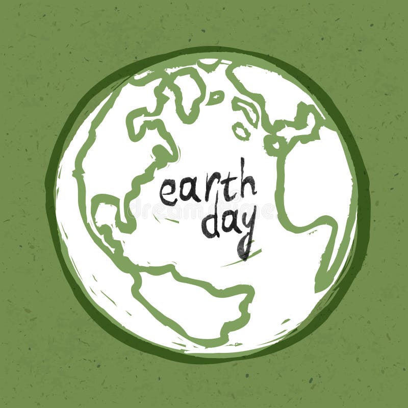 Earth Day Poster. on Recycled Paper Texture Stock Vector - Illustration ...