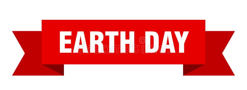 Earth day ribbon. stock vector. Illustration of vignette - 191265957
