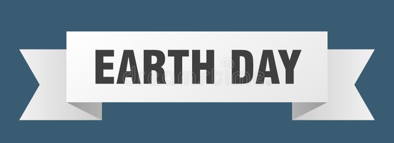 Earth day ribbon. stock vector. Illustration of white - 191268401
