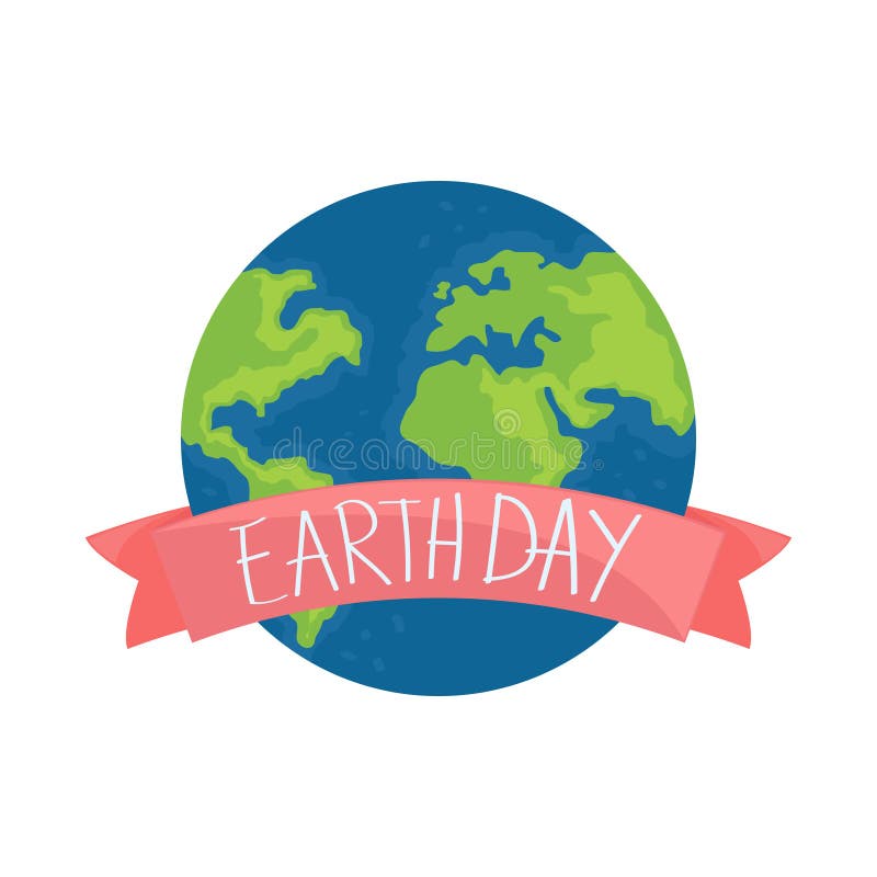 Earth day ribbon stock vector. Illustration of save - 249256301