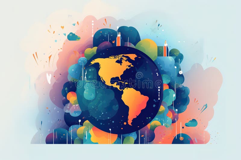 Earth Day Save the Earth Concept Vector Illustration. Generative AI ...