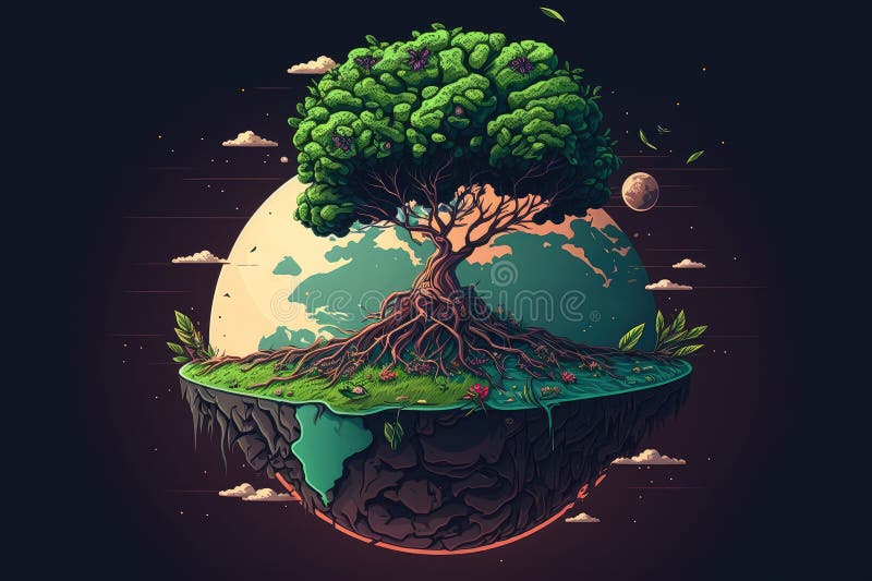 Earth Day. Save World Icon Illustration Design. AI Generated Stock ...