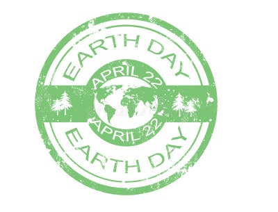 Earth day stamp stock vector. Illustration of planet - 19063474
