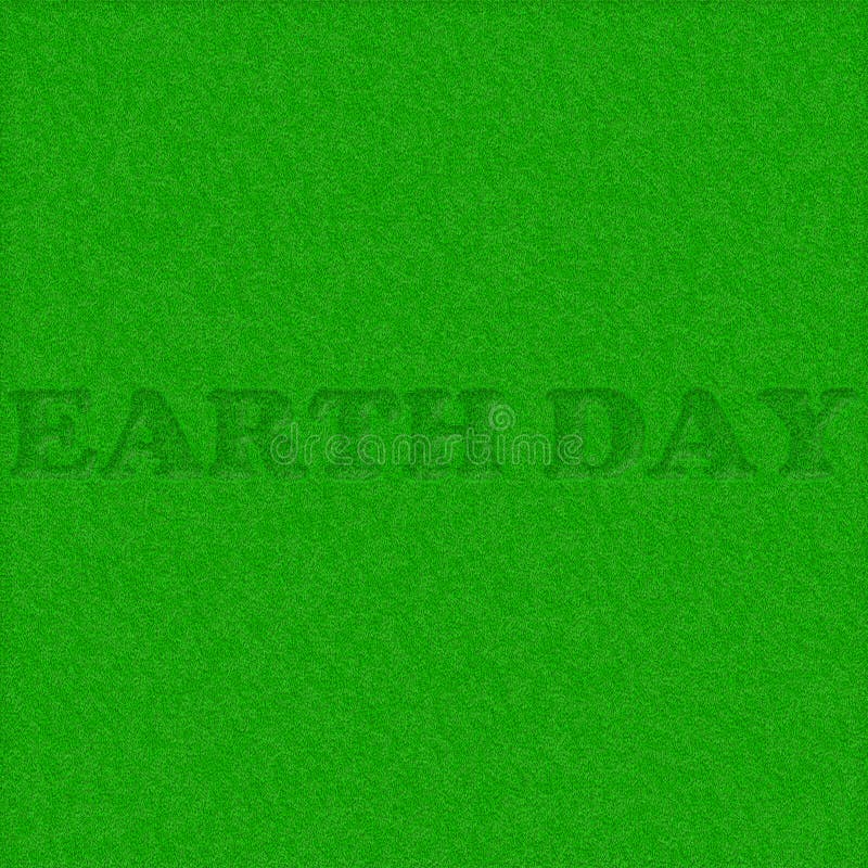 Earth Day Text on Grass stock illustration. Illustration of earth ...