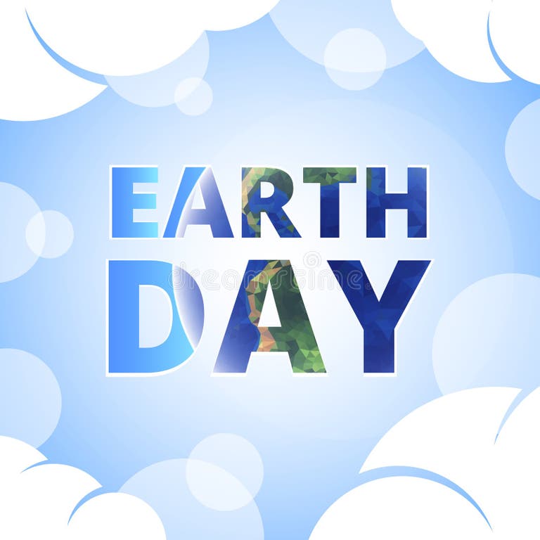 Earth Day title. stock vector. Illustration of graphic - 90372763