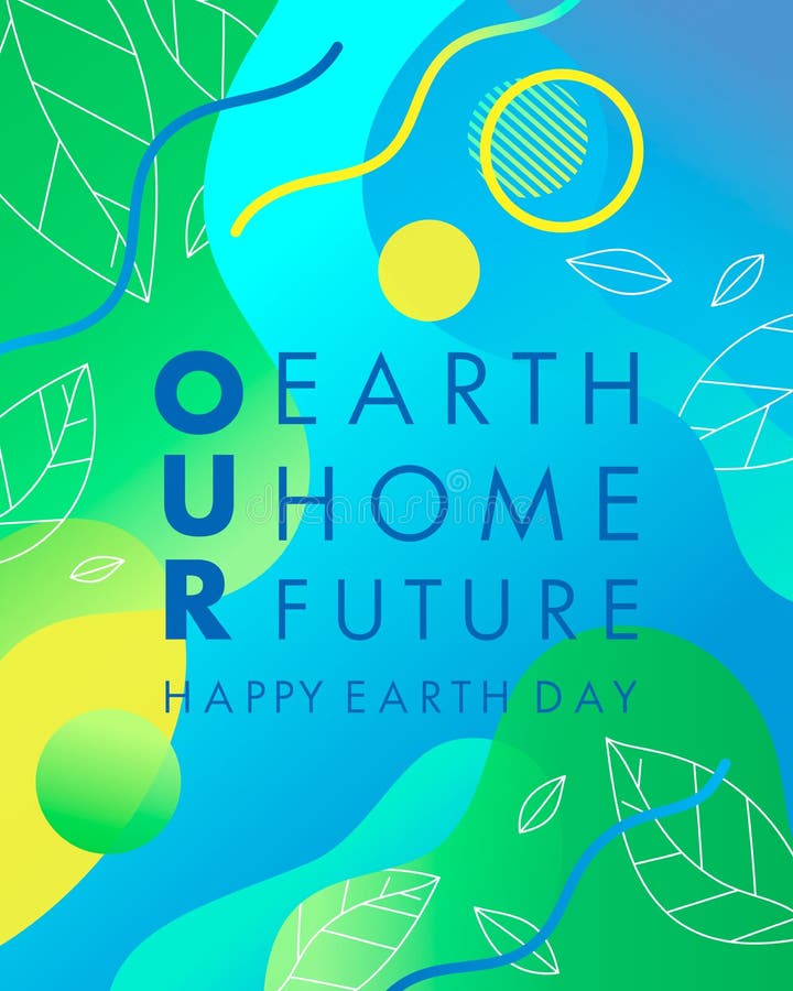 Set of Earth Day Typography Posters Stock Illustration - Illustration ...